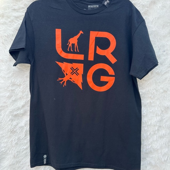 Lrg | Shirts | Lrg Black Tshirt With Orange Logo New | Poshmark